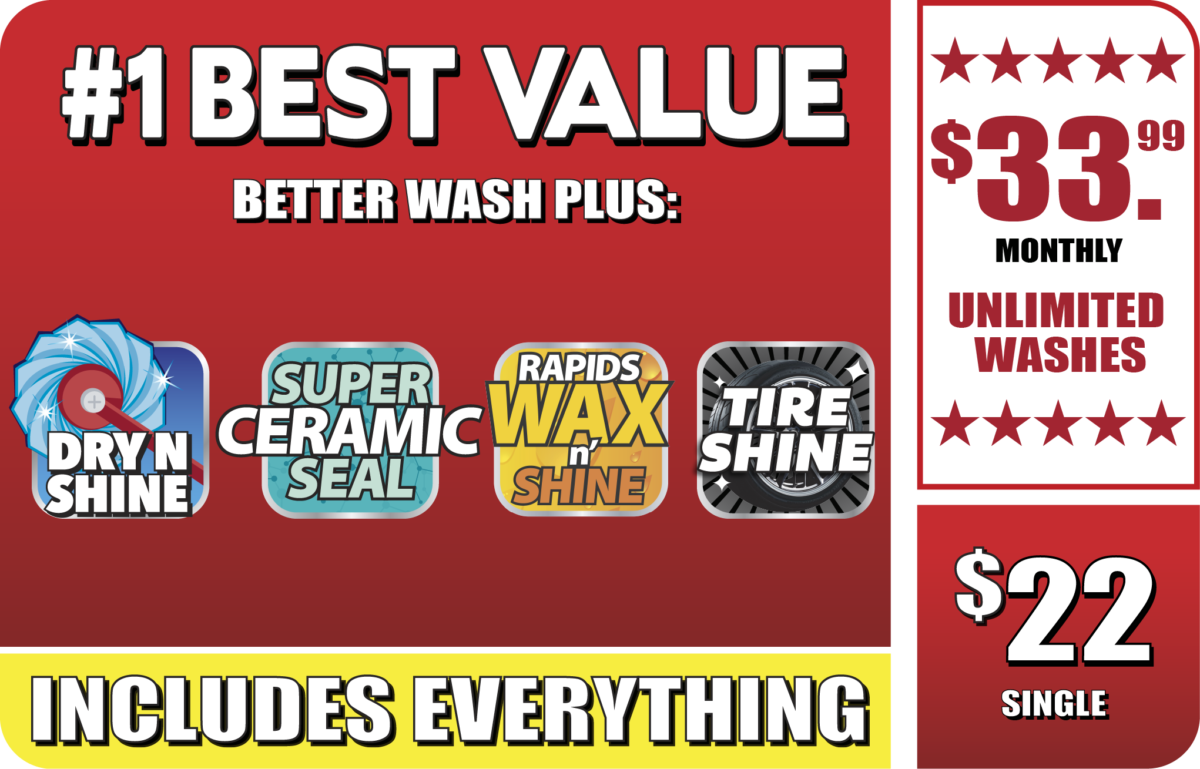 Our Car Wash Prices in Orange & Fullerton, CA | Rapids Express